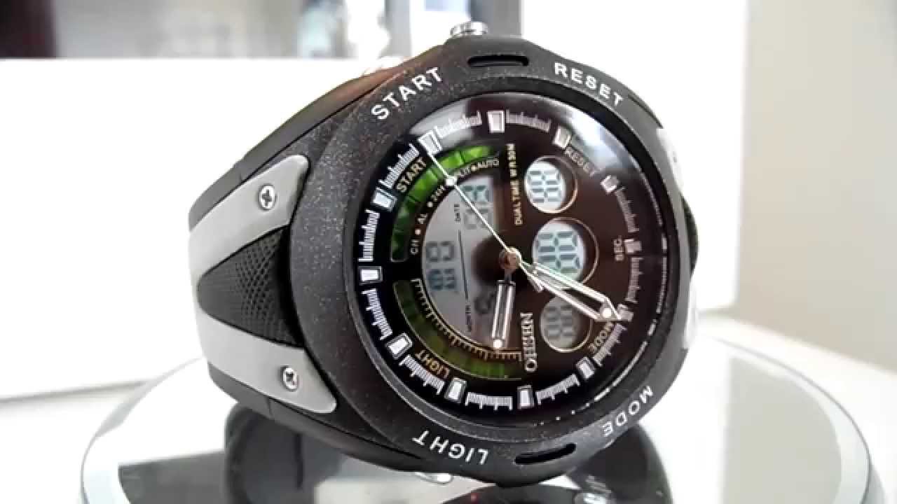 OHSEN BLACK SPORTS WATCH - YouTube