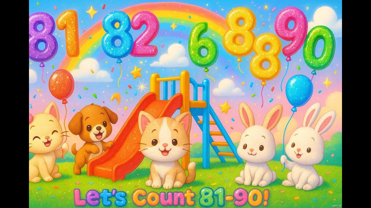 Counting Numbers 81 to 90 for Kids | Fun Kittens & Cute Animals ...