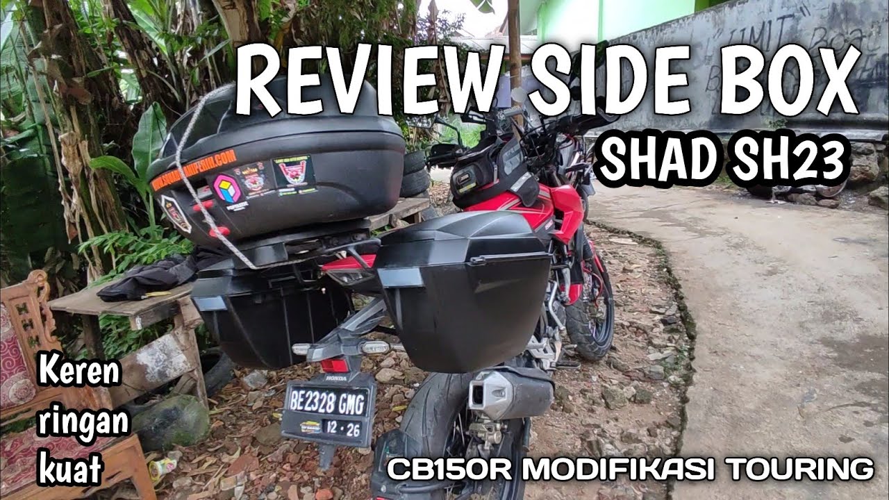 SIDE BOX SHAD SH23 di honda cb150r - YouTube