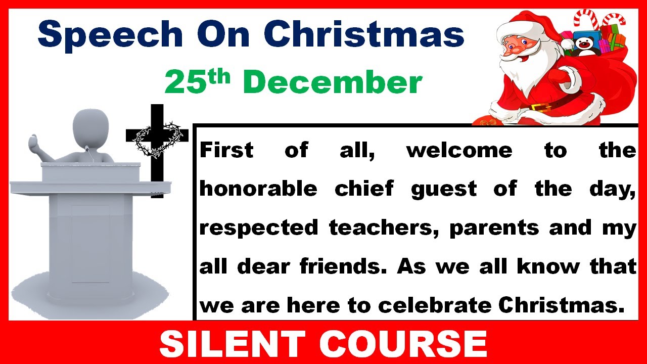 Speech on Christmas In English | Christmas Day Speech In English ...