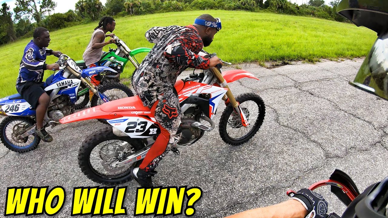Racing Dirt Bike Boys vs Supermoto - YouTube