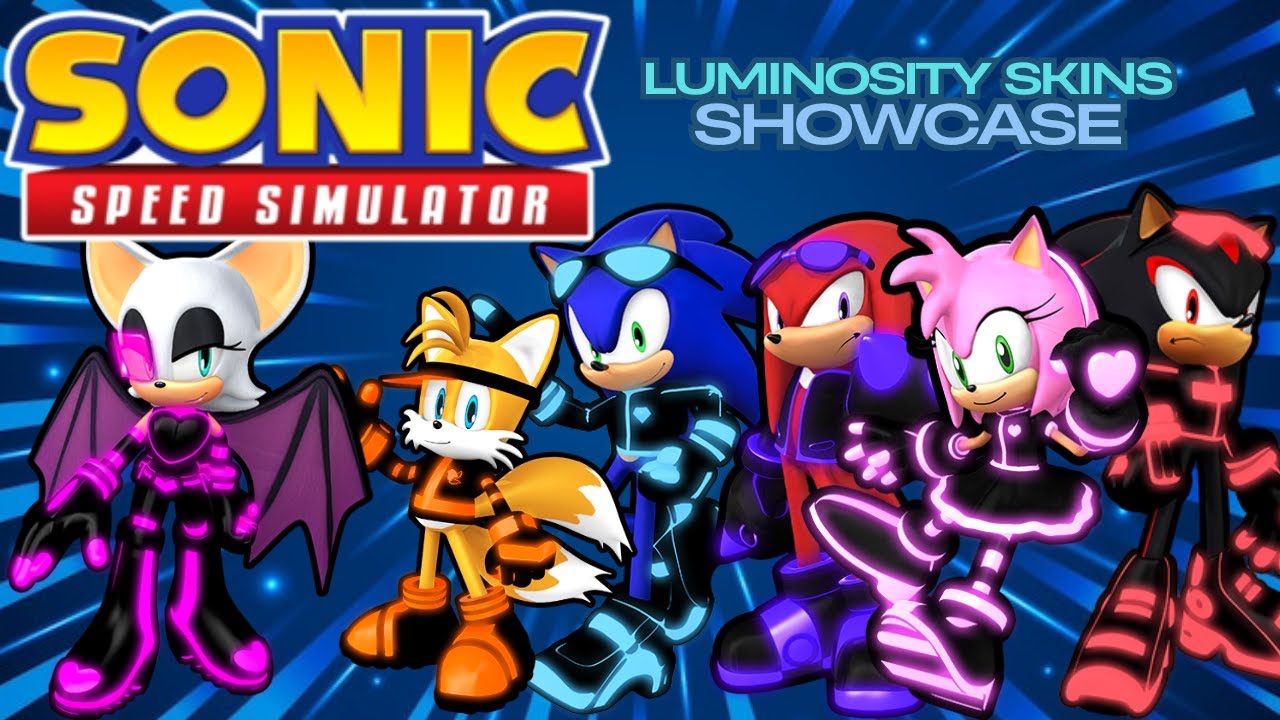 Sonic Speed Simulator: Luminosity Skins Showcase and Gameplay - YouTube