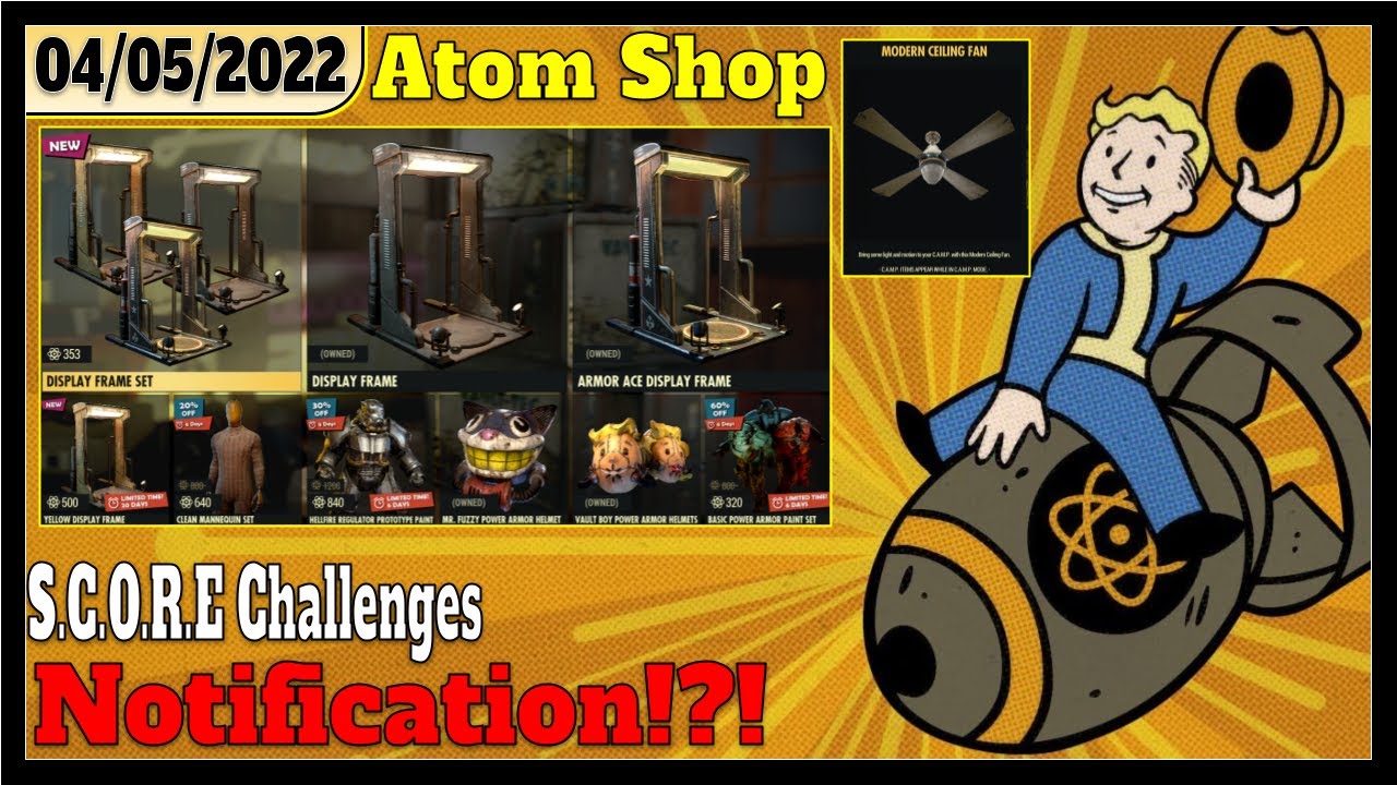 Fallout 76 5th April22 Atom Shop Update | 3 Power Armor Display Sets ...