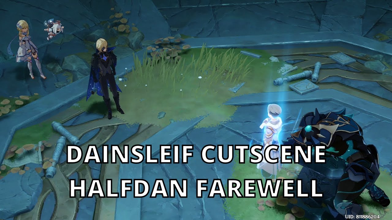 DAINSLEIF CUTSCENE (HALFDAN FAREWELL) JP VOICE - Genshin Impact ...