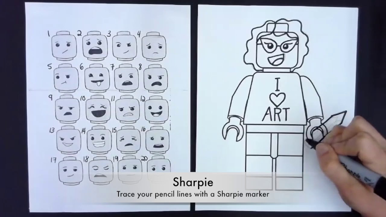 LEGO Minifigure Art Lesson - YouTube