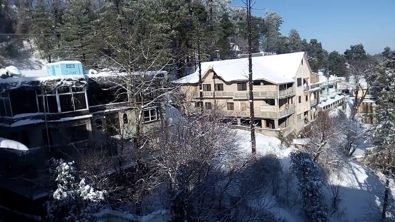 Murree view after snowfall :) - YouTube