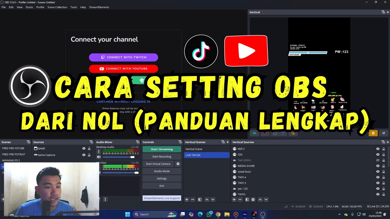 Cara Setting OBS Studio dari Nol Panduan Lengkap - YouTube