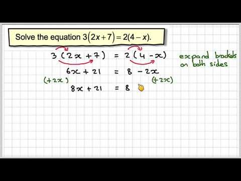 Solving equations with brackets 02 - YouTube