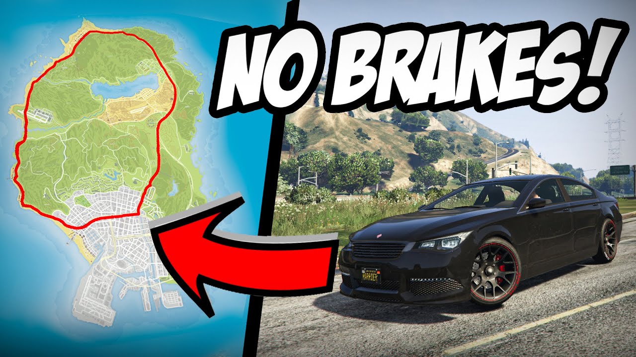 Can You Drive Across GTA 5 Map Without Using Brakes - YouTube