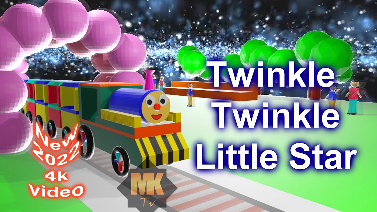 Twinkle Twinkle Little star | 3D Animation Train | English Nursery ...