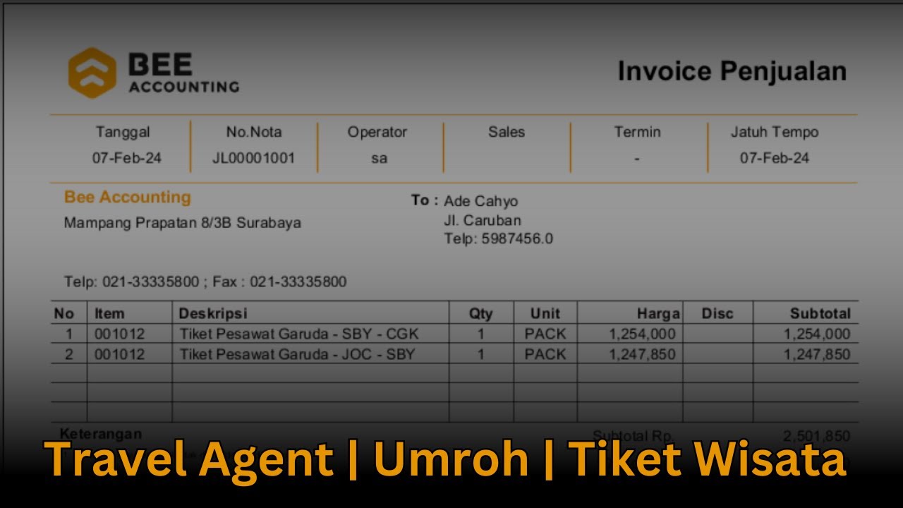Aplikasi Pembukuan Usaha Travel Agent, Umroh dan Tiket Wisata - YouTube