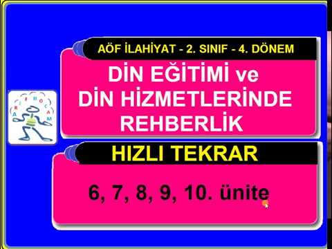 DİN EGİTİMİ ve DİN HİZMETLERİNDE REHBERLİK HIZLI TEKRAR