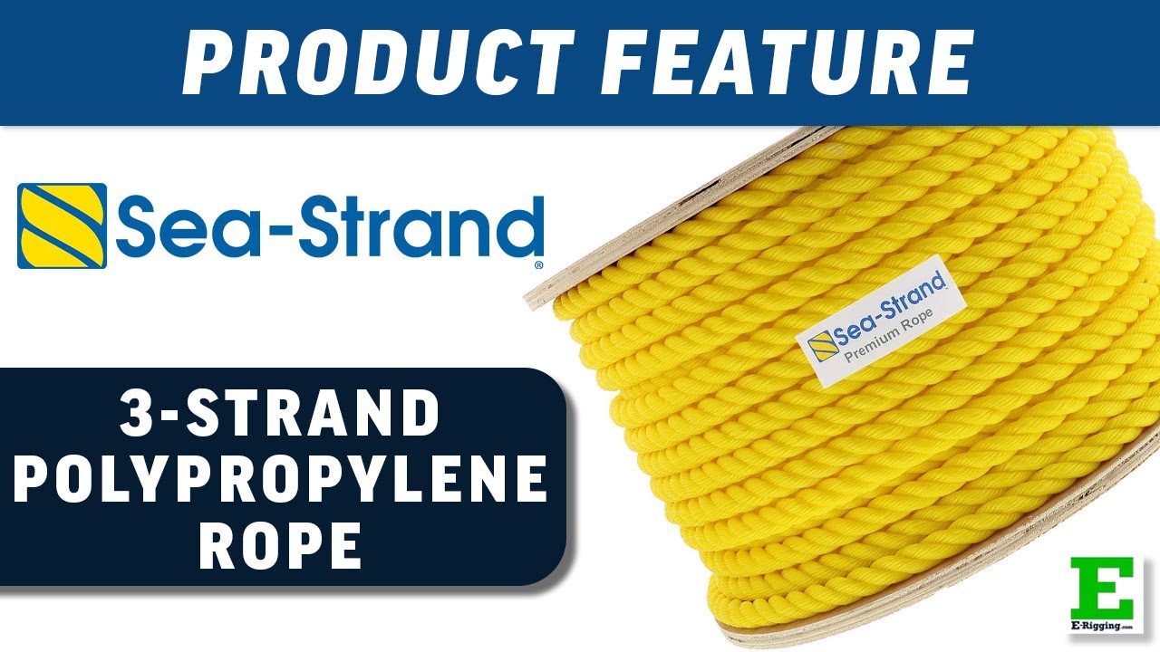 Sea Strand 3 Strand Polypropylene Rope | E-Rigging Products - YouTube