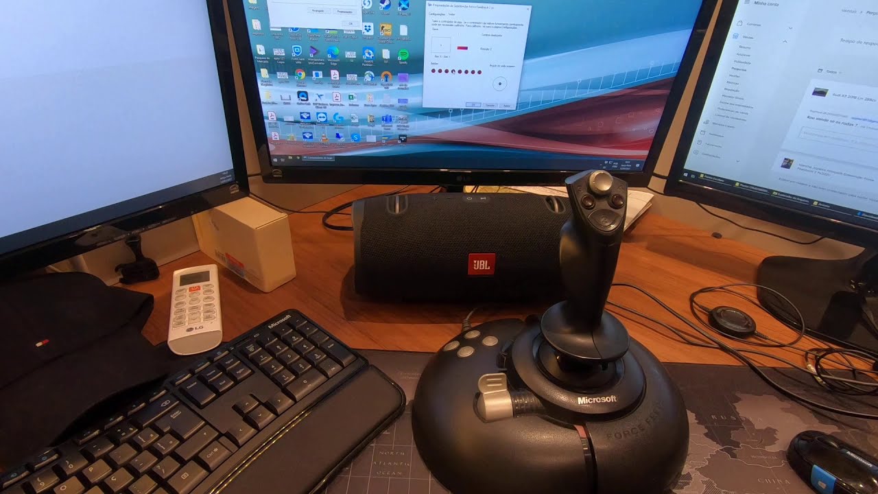 Microsoft SideWinder Force Feedback 2 Calibration - YouTube