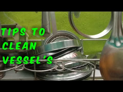 How To clean vessels / Tips to clean Vessel's /vessels washing (Tamil ...