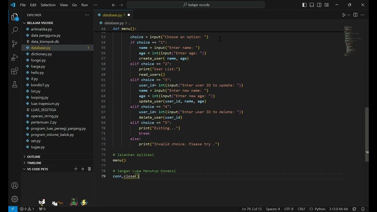 Tutorial Membuat Database Dan Tabel Menggunakan Python dengan perintah CRUD - YouTube
