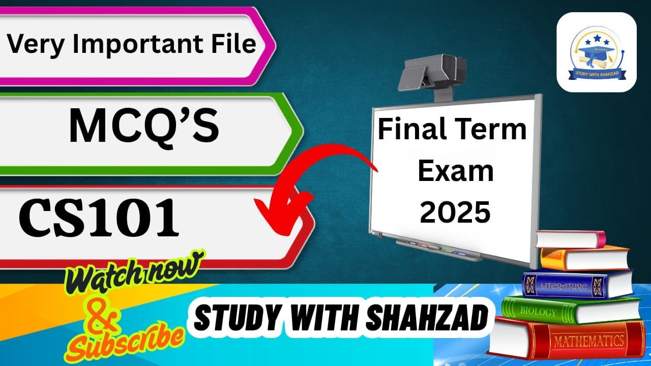 Cs101 Most Important MCQS For Final Term 2025 | Repeated MCQS | cs101 ...