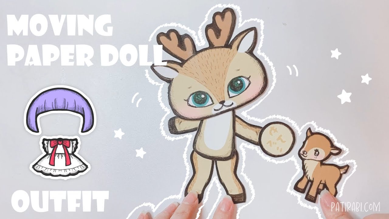 Tutorial ★ [Moving! Dress-up Paper Deer] ★DIY★ without wire【Outfit ...