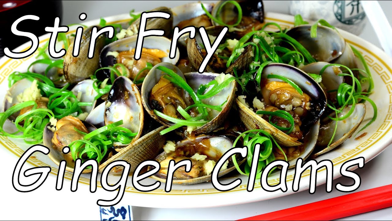 Shanghai Ginger Green onions Clams in Hot Oil - YouTube