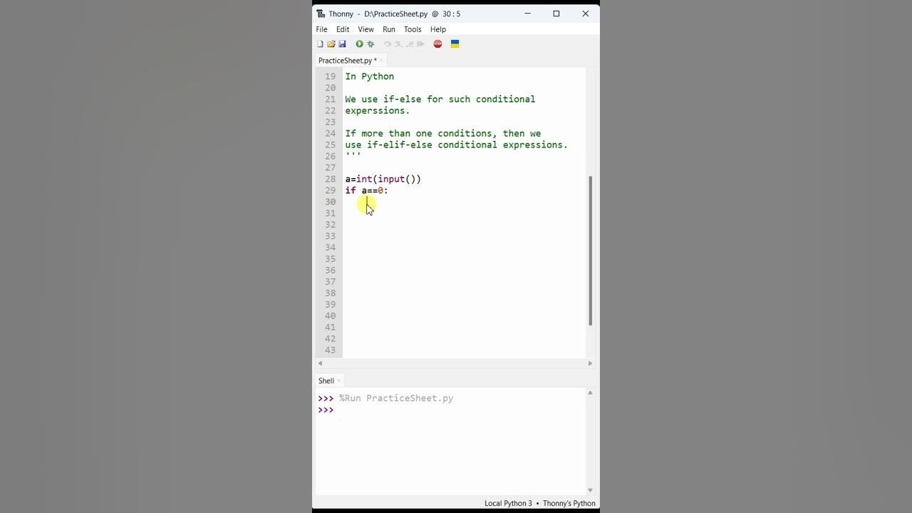 #66 - Conditional Expression (if-elif-else) in python [Part-2] | Python Tutorial | Praveen Kumar ...