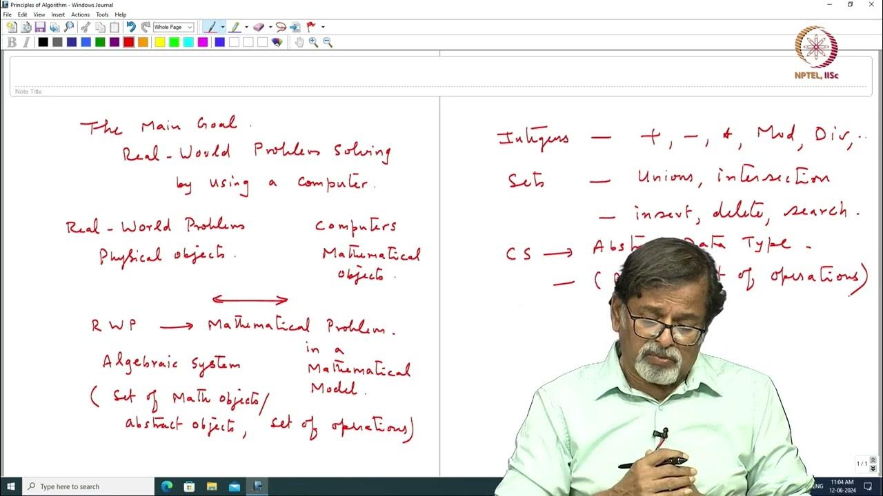 Lec 01 Introduction and Principles of Algorithms - YouTube