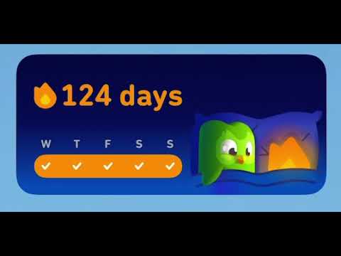 Duolingo lesson complete widget on iOS with duo sleeping #ios #duolingo ...