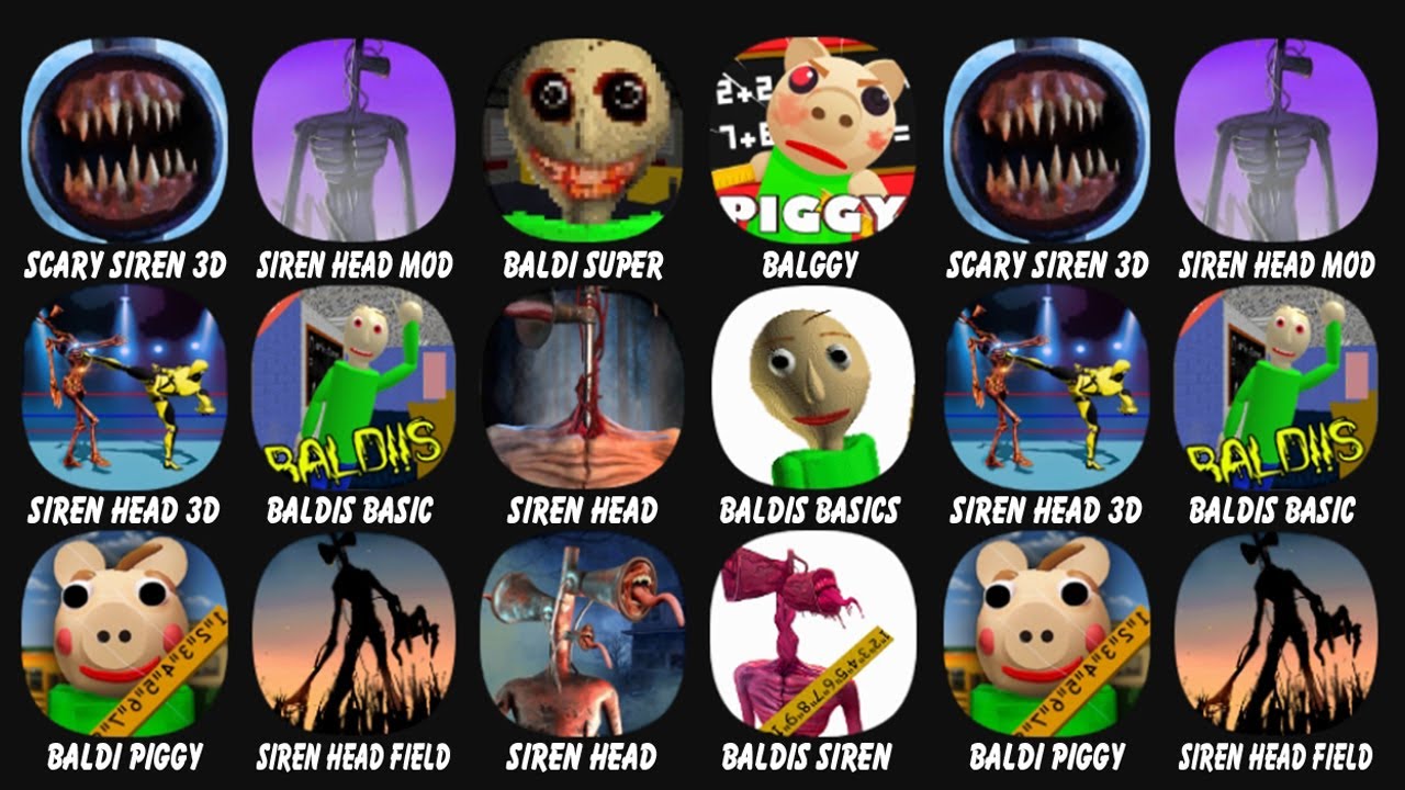 Scary Siren Horror 3D, Siren Head Mod, Baldi SUper Extra Scary Mod ...