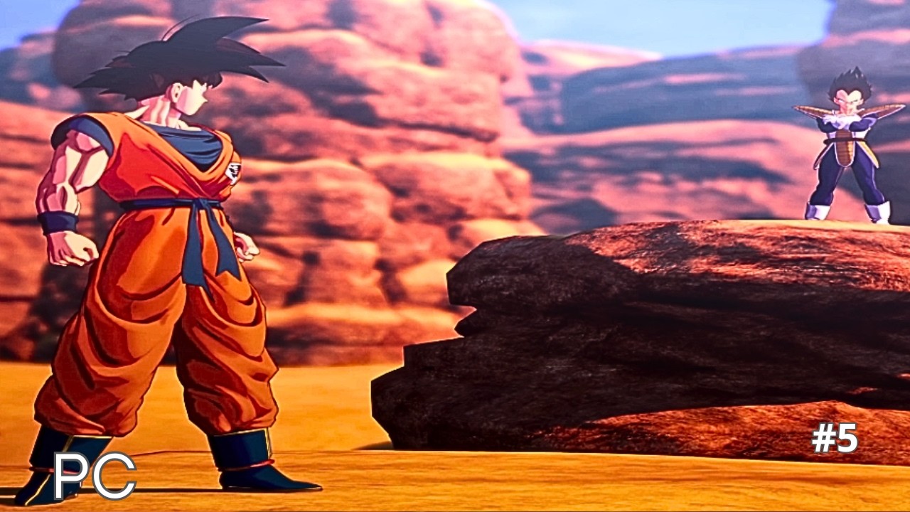Dragon Ball Z: kakarot Pc - Goku Vs Vegeta GAMEPLAY primeira luta boss ...