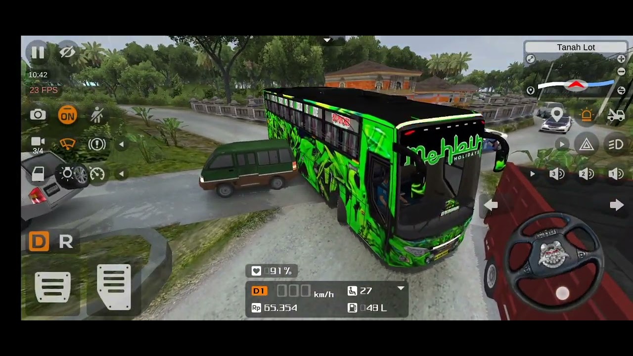 denpasar trip maleo bus heavy hill area new features part 5 - YouTube