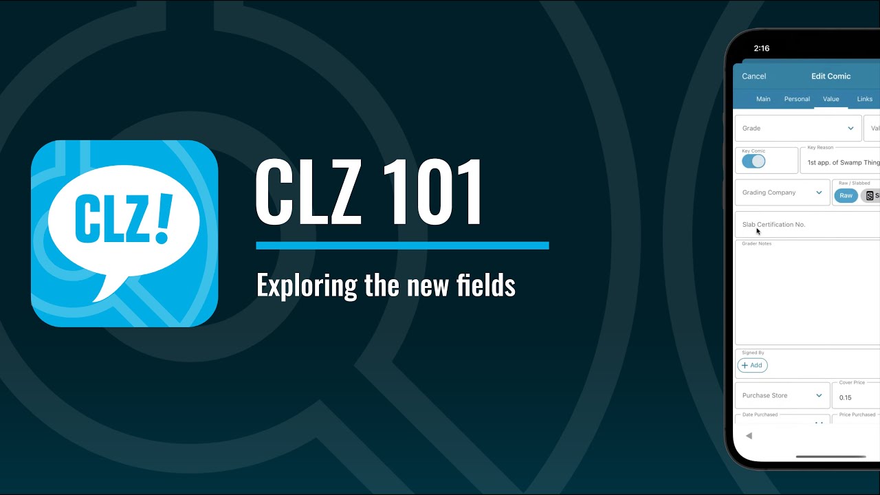 CLZ Comics: Exploring the new fields - YouTube