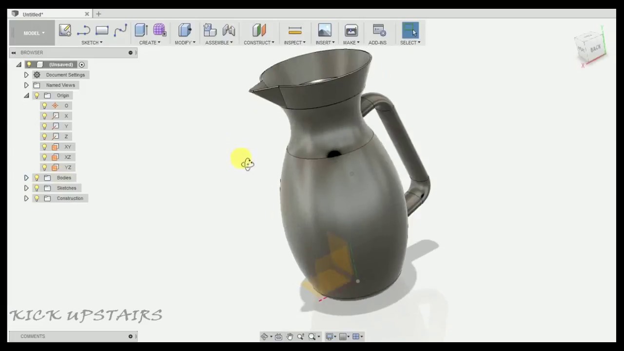 SIMPLE SURFACE DESIGN USING FUSION 360- trim - YouTube