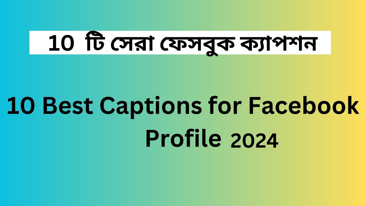 10 Best Caption For Facebook - YouTube