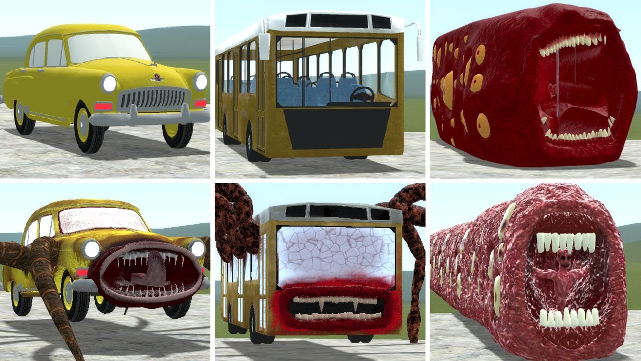 OLD AND NEW UPDATE: CAR EATER, BUS EATER, TRAIN EATER vs ALL TREVOR ...