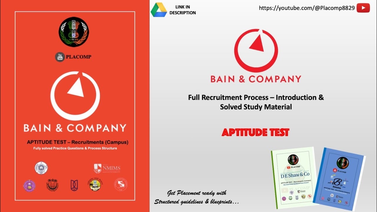 Bain & Company 2025-26 | Bain Capability Network | Aptitude Test | PYQ ...