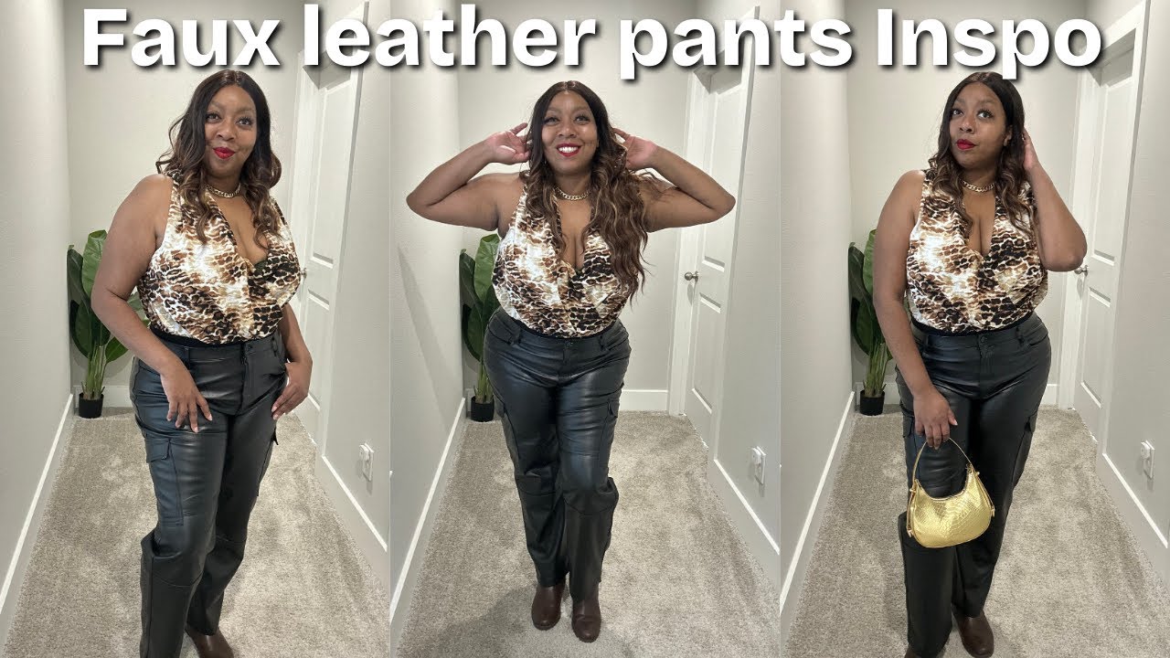Fall/Winter Outfit Inspo | Faux Leather Pants Try-On Haul - YouTube