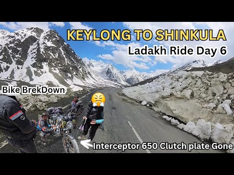 Keylong to Shinkula|Surat to Ladakh| Day 6| Bike Breakdown interceptor 650| Hero Xpulse - YouTube
