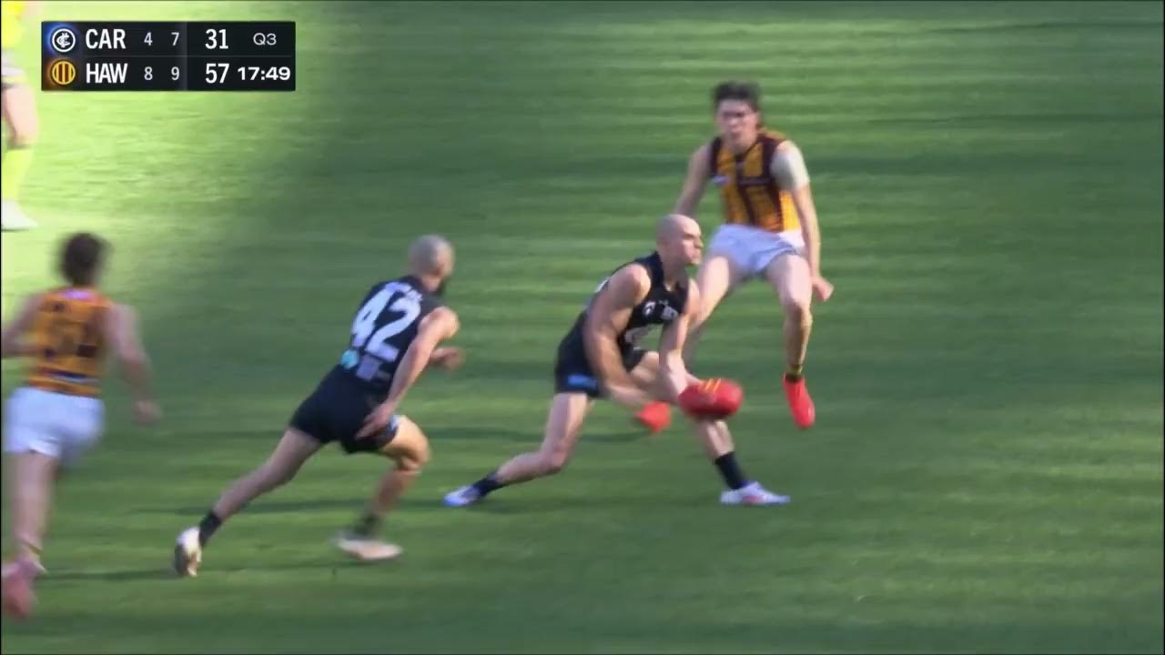 Alex Cincotta - AFL 2024 Round 22 Highlights - Carlton vs Hawthorn - YouTube