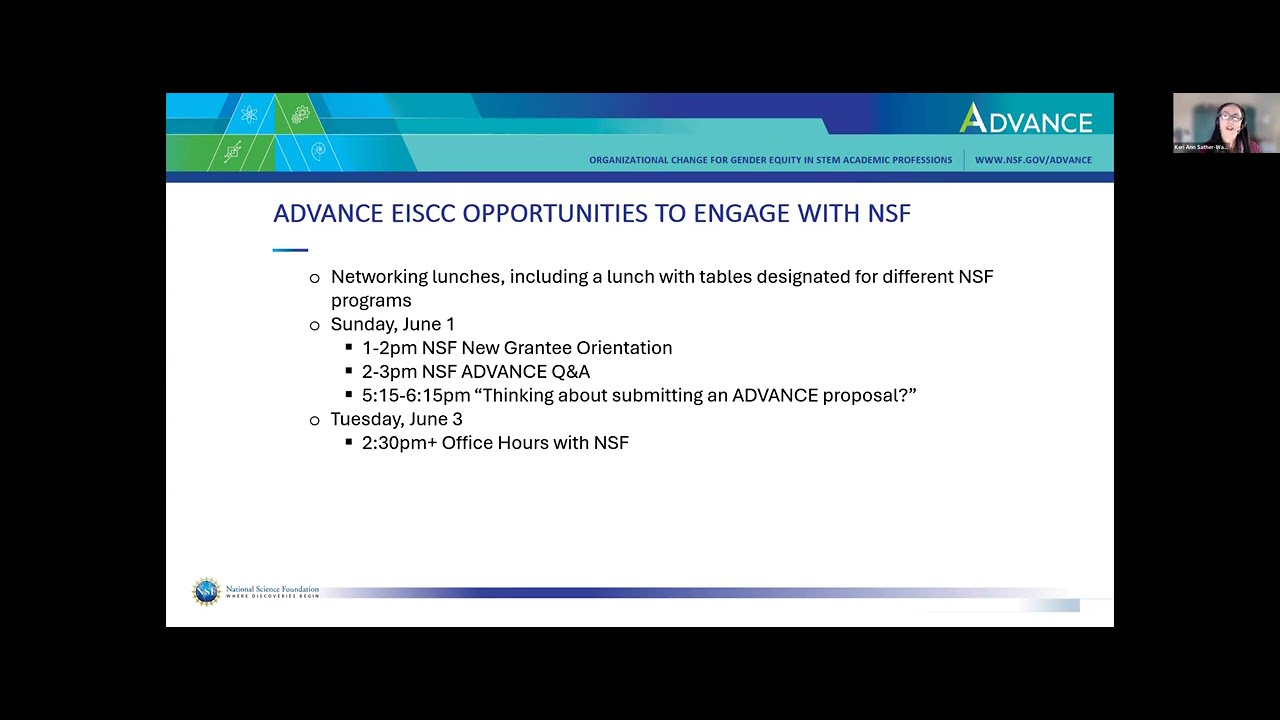 Engaging with NSF ADVANCE at the ADVANCE EiSCC - YouTube