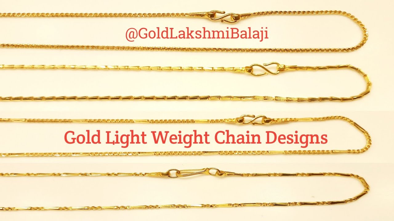 Light Weight Gold Chain Designs | Gold Chain Designs | Gold Lakshmi ...