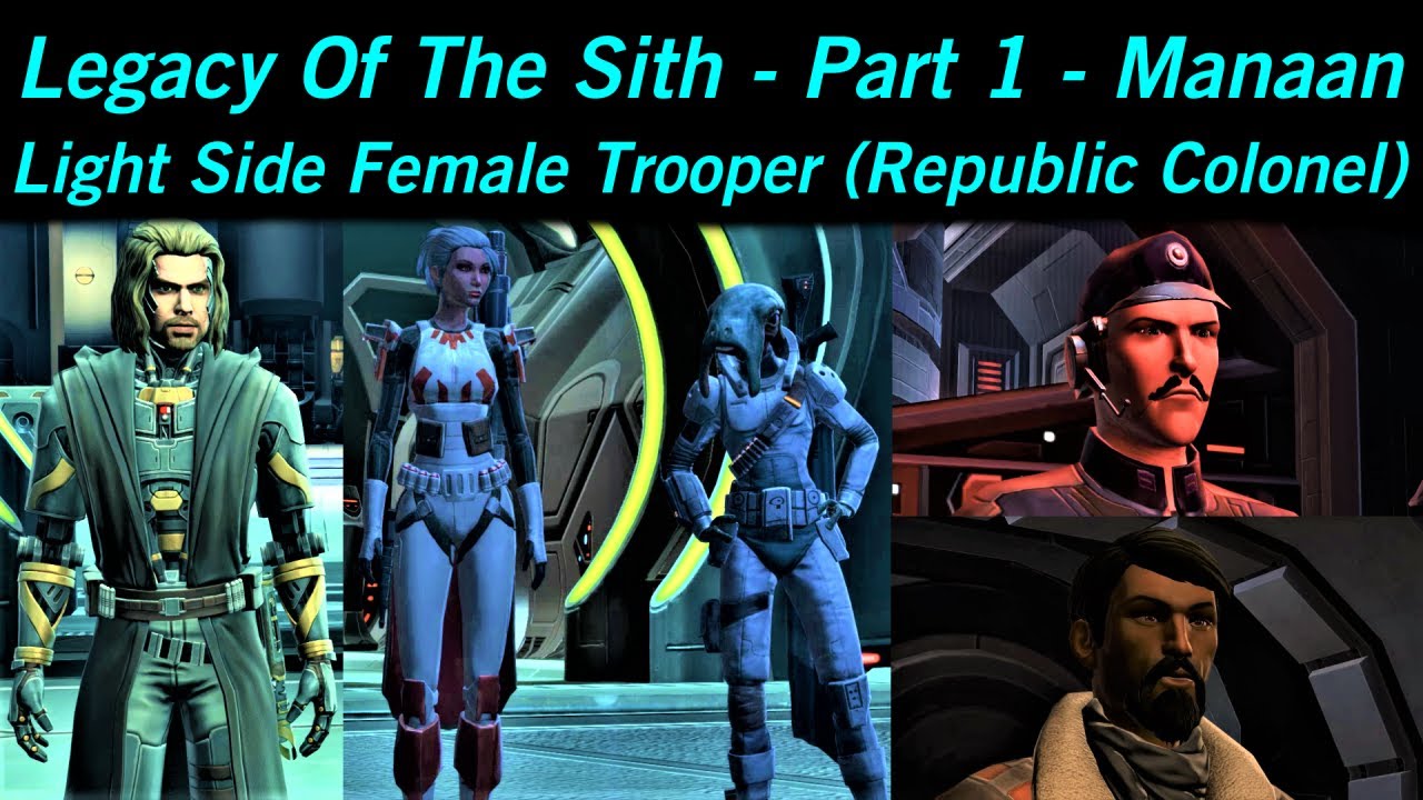 SWTOR Legacy Of The Sith - Part 1 - Manaan - Light Side Female Trooper ...