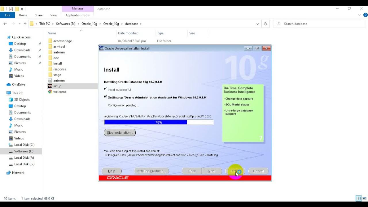 How to install oracle 10g. - YouTube