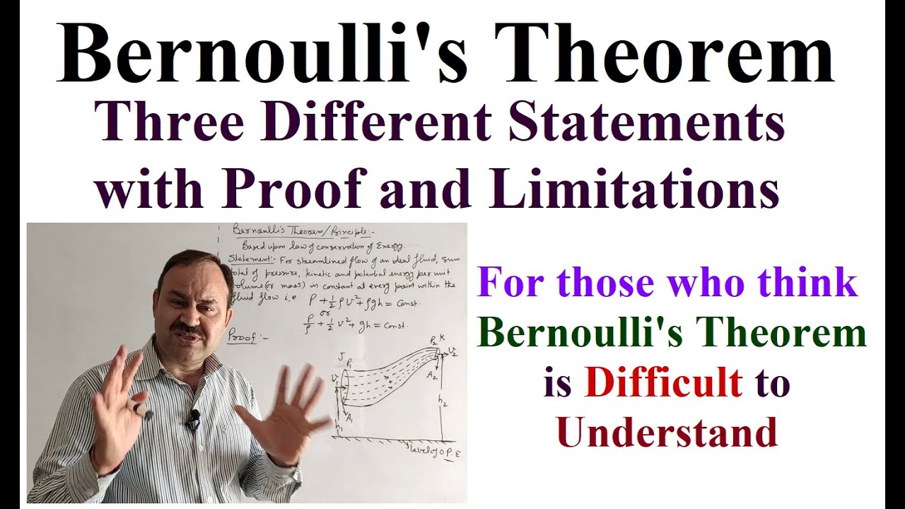Fluid Mechanics: Bernoulli's Theorem-Three different statements with ...
