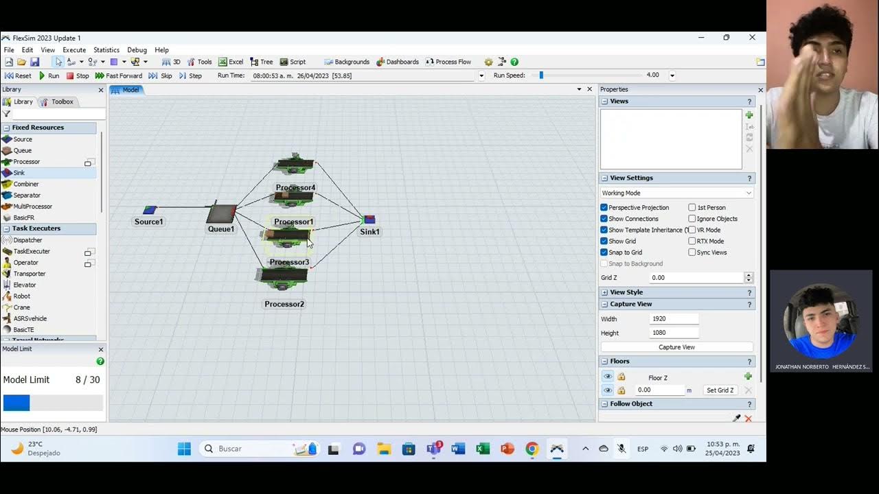 MODELO 3 DEL CURSO BASICO DE FLEXSIM - YouTube