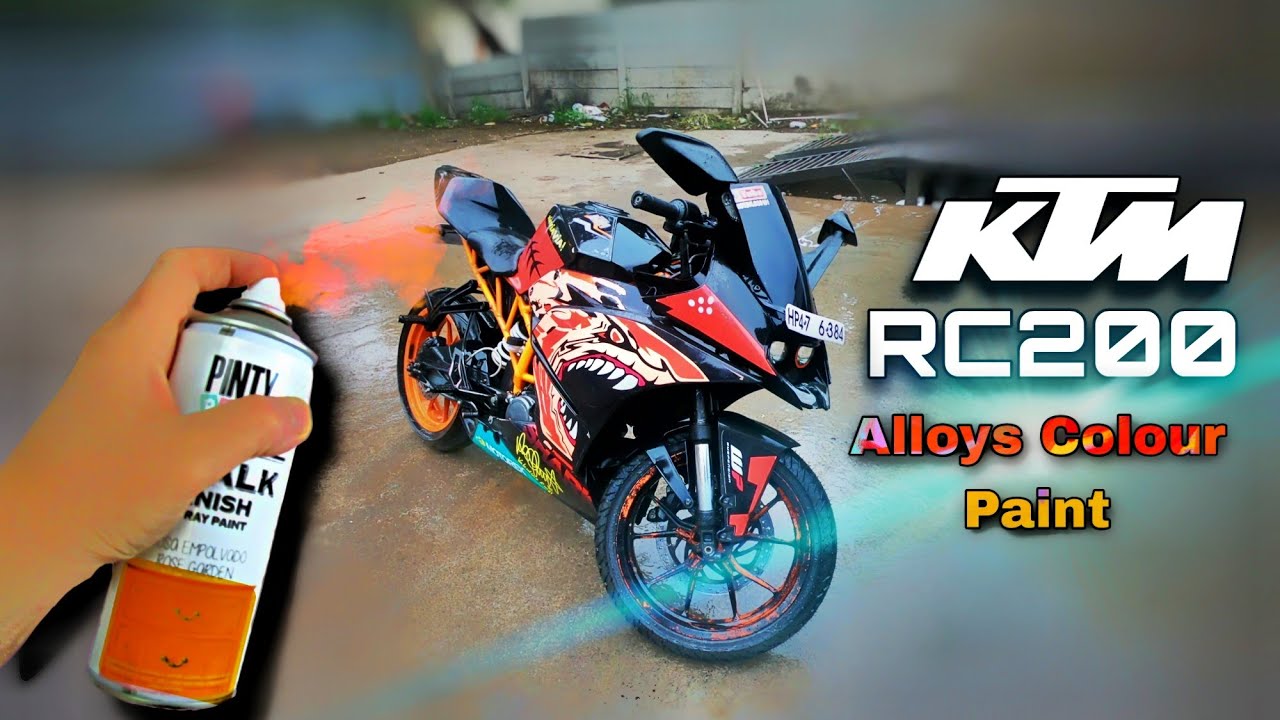 Spray Paint on KTM RC200 - Alloy wheels - YouTube