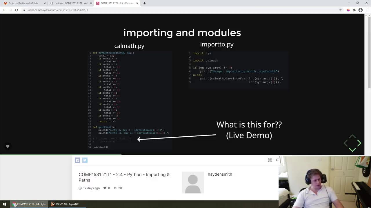 COMP1531 21T1 - 2.4 - Python - Importing & Paths - YouTube