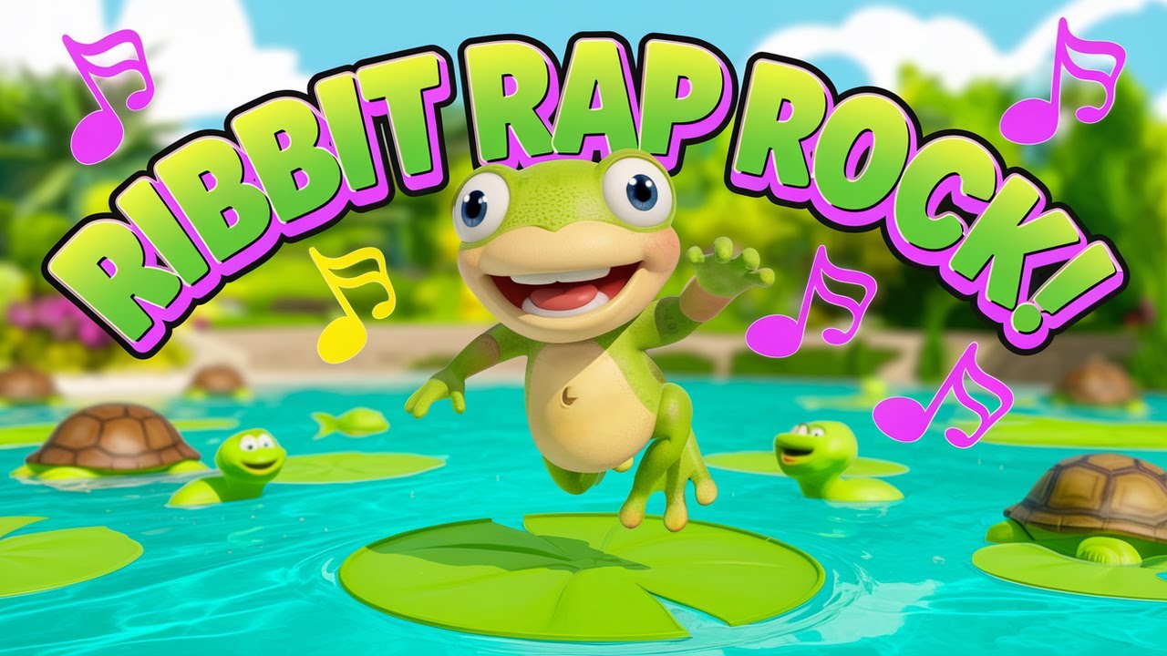 Ribbit Rap Rock! 🐸🎶 Fun Frog Dance Song for Kids | Sing, Clap & Jump ...