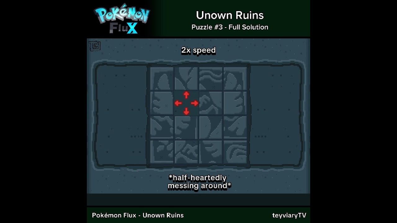 Unown Puzzle #3 (full solution shown) - Pokemon Flux - YouTube