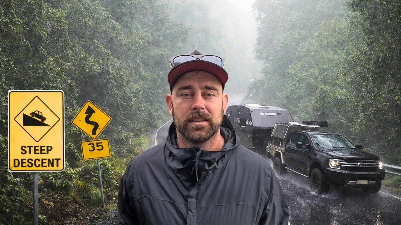 TERRIBLE TOWING CONDITIONS.. Caravan Travel in Southern NSW - YouTube