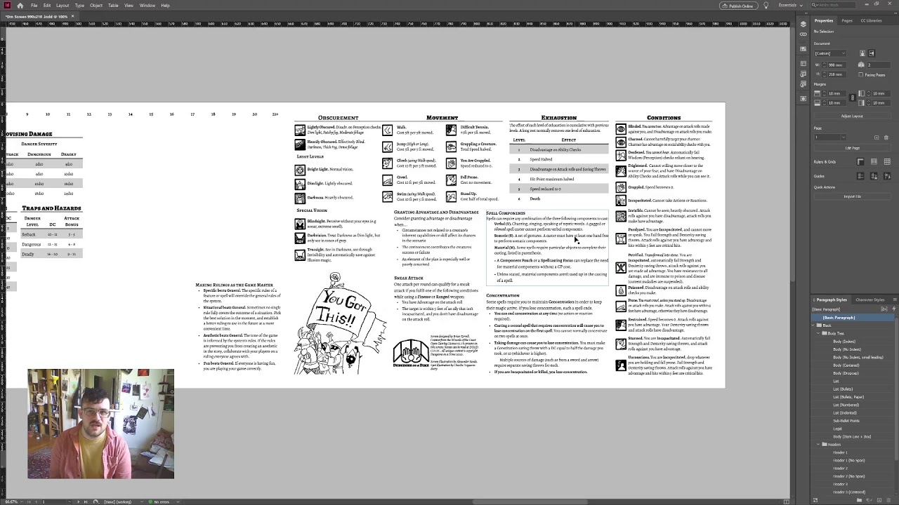 Working on a Dime (Ep1) - GM Screen InDesign with Brian - YouTube