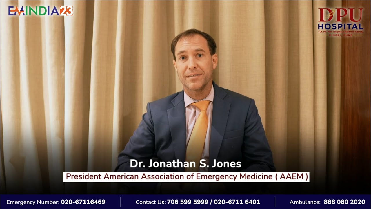 Dr Jonathan Jones | EMINDIA 23 | Dr. D. Y. Patil Medical College ...